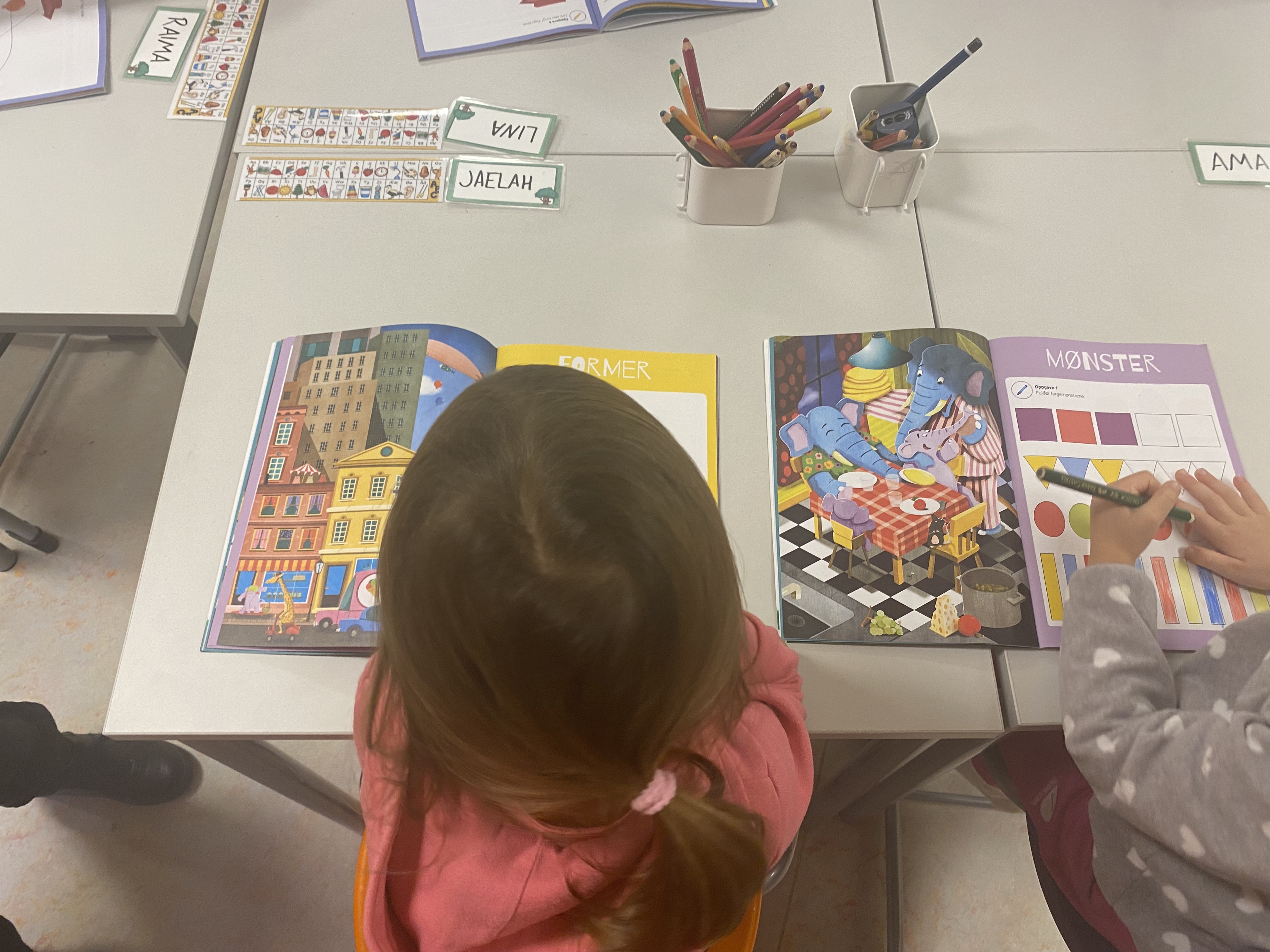 4- og 5-åringer på skolebesøk