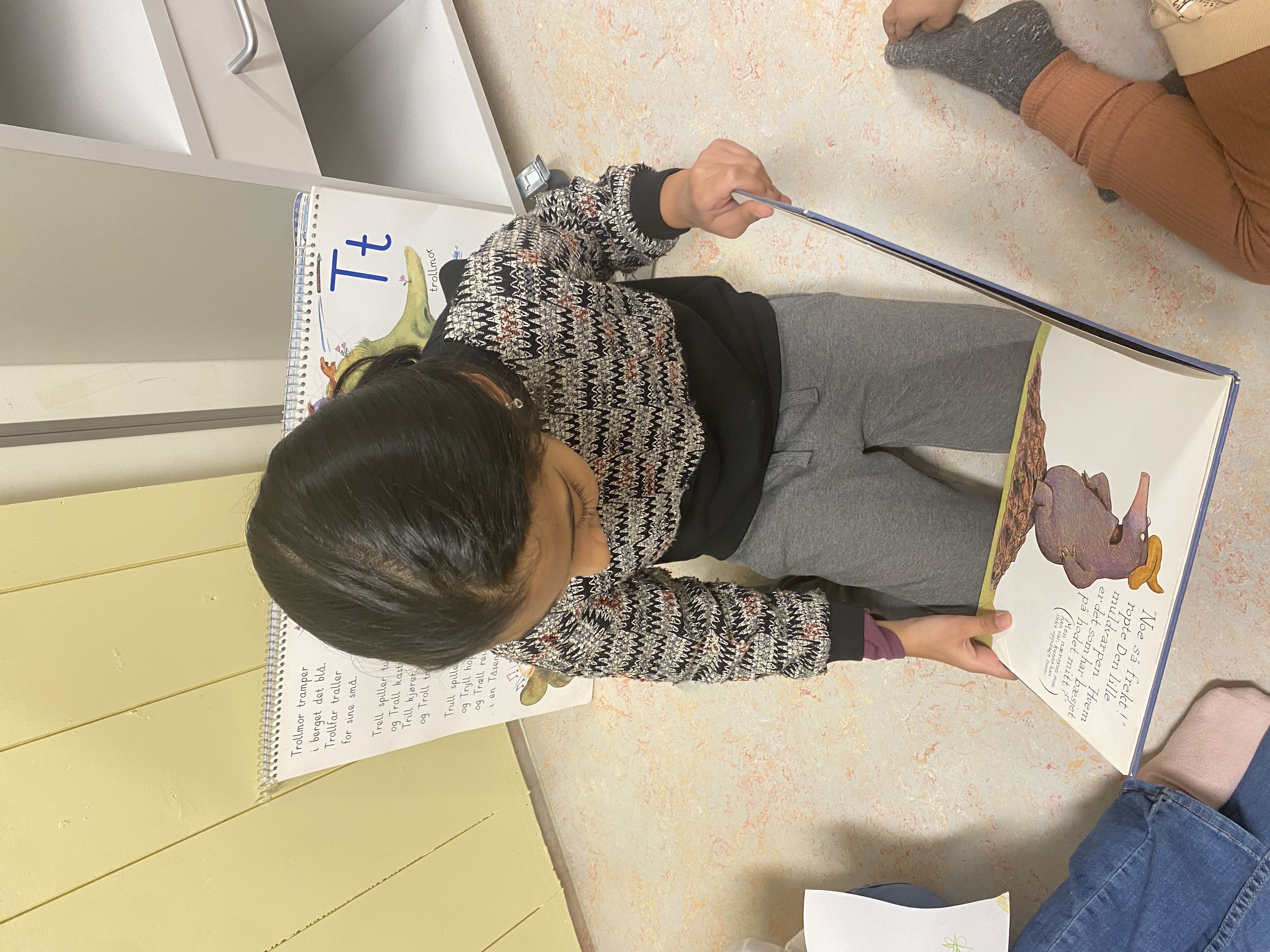 4- og 5-åringer på skolebesøk